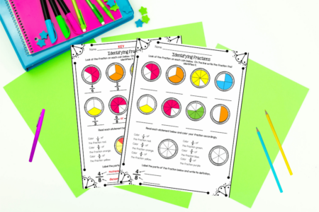 Identifying Fractions Sheet - The Owl Teacher