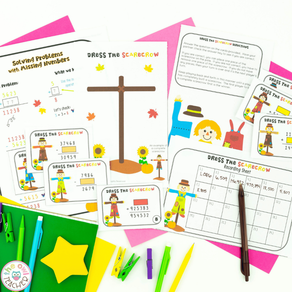 MW4 - Missing Numbers Freebie - The Owl Teacher