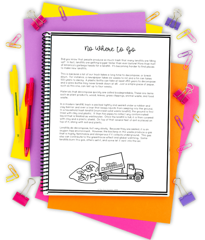 Mini-Landfill Freebie - The Owl Teacher