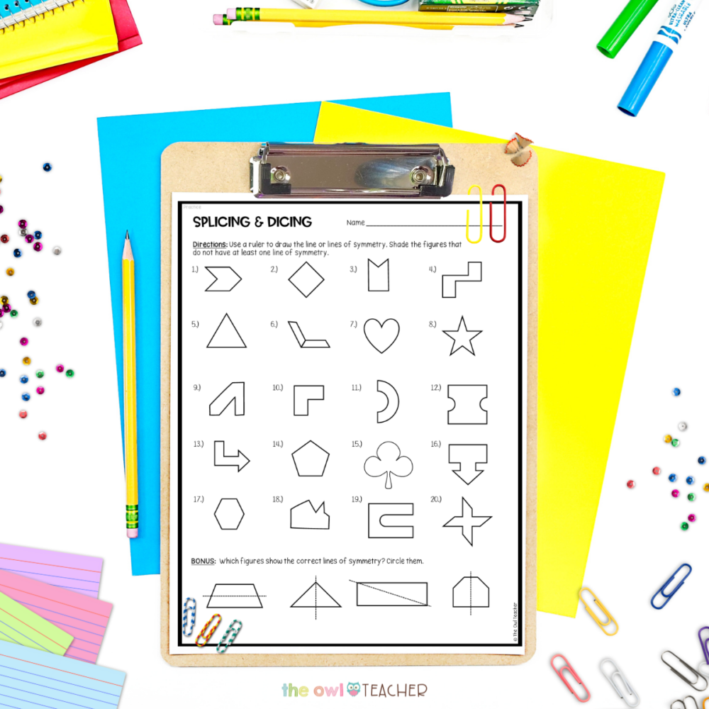 7 Superb Symmetry Activities (with a FREEBIE!) - The Owl Teacher