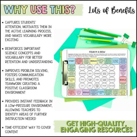Earth's Cycles Science Vocabulary Games Centers - The Owl Teacher