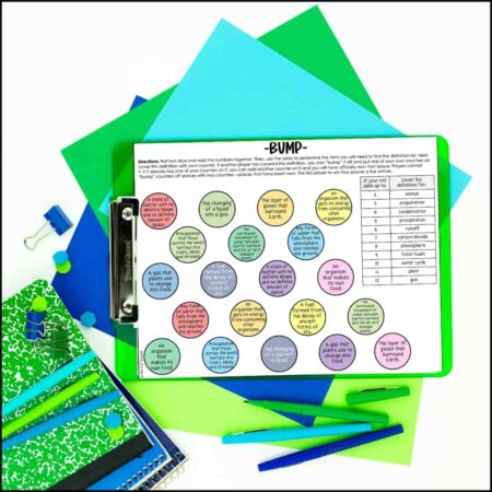 Earth's Cycles Science Vocabulary Games Centers - The Owl Teacher