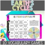 Earth's Cycles Science Vocabulary Games Centers - The Owl Teacher
