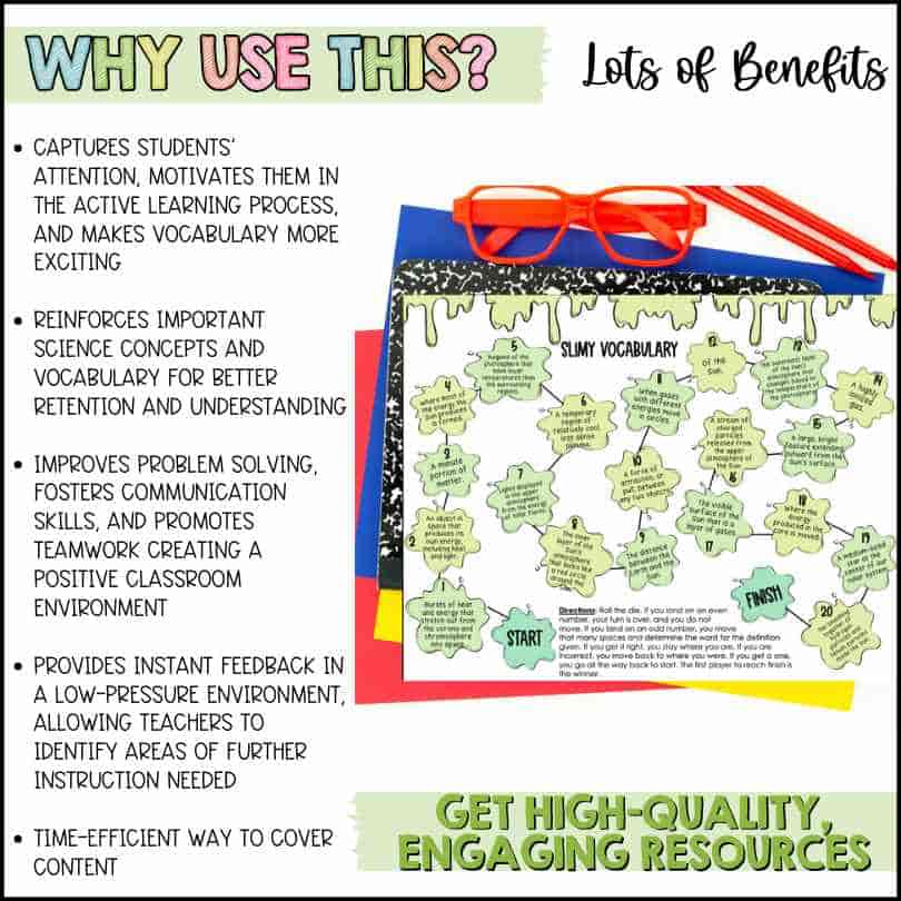 The Sun Science Vocabulary Games - The Owl Teacher