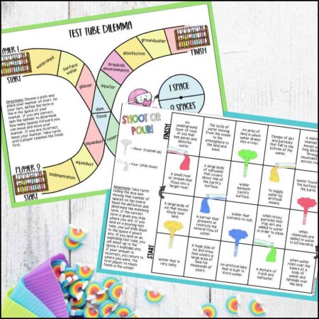 Earth's Water Science Vocabulary Games Centers - The Owl Teacher