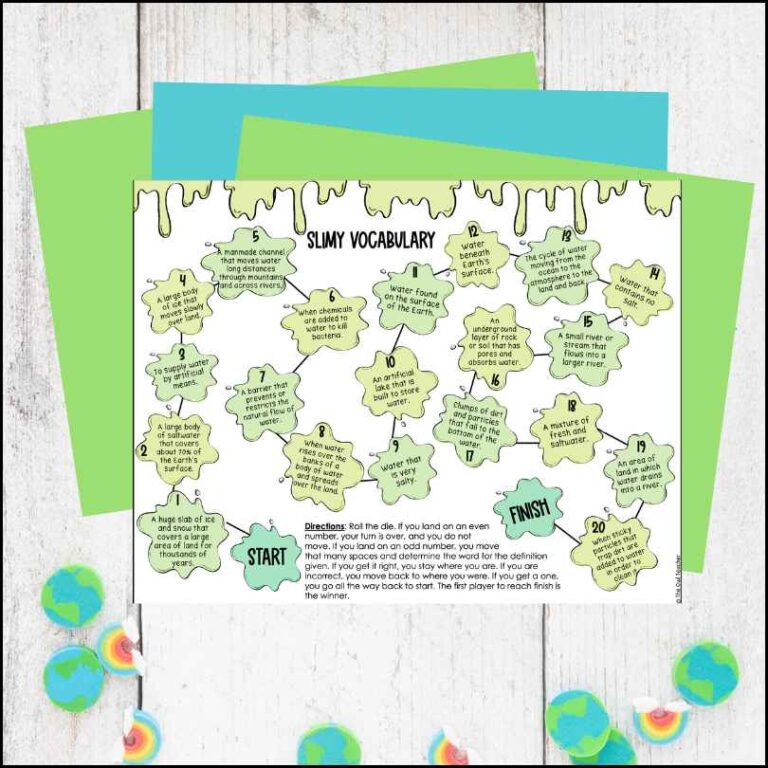 Earth's Water Science Vocabulary Games Centers - The Owl Teacher