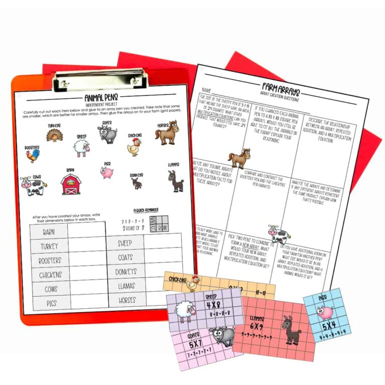 Multiplication Arrays Distributive Property Project Based Learning Math ...