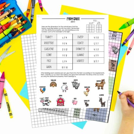 Multiplication Arrays Distributive Property Project Based Learning Math ...