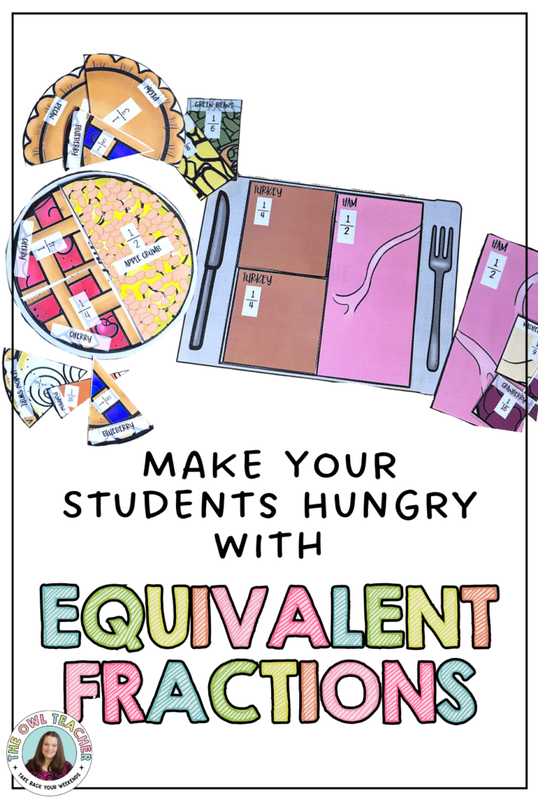 Satisfy Your Students Hunger with Equivalent Fractions Math - The Owl ...