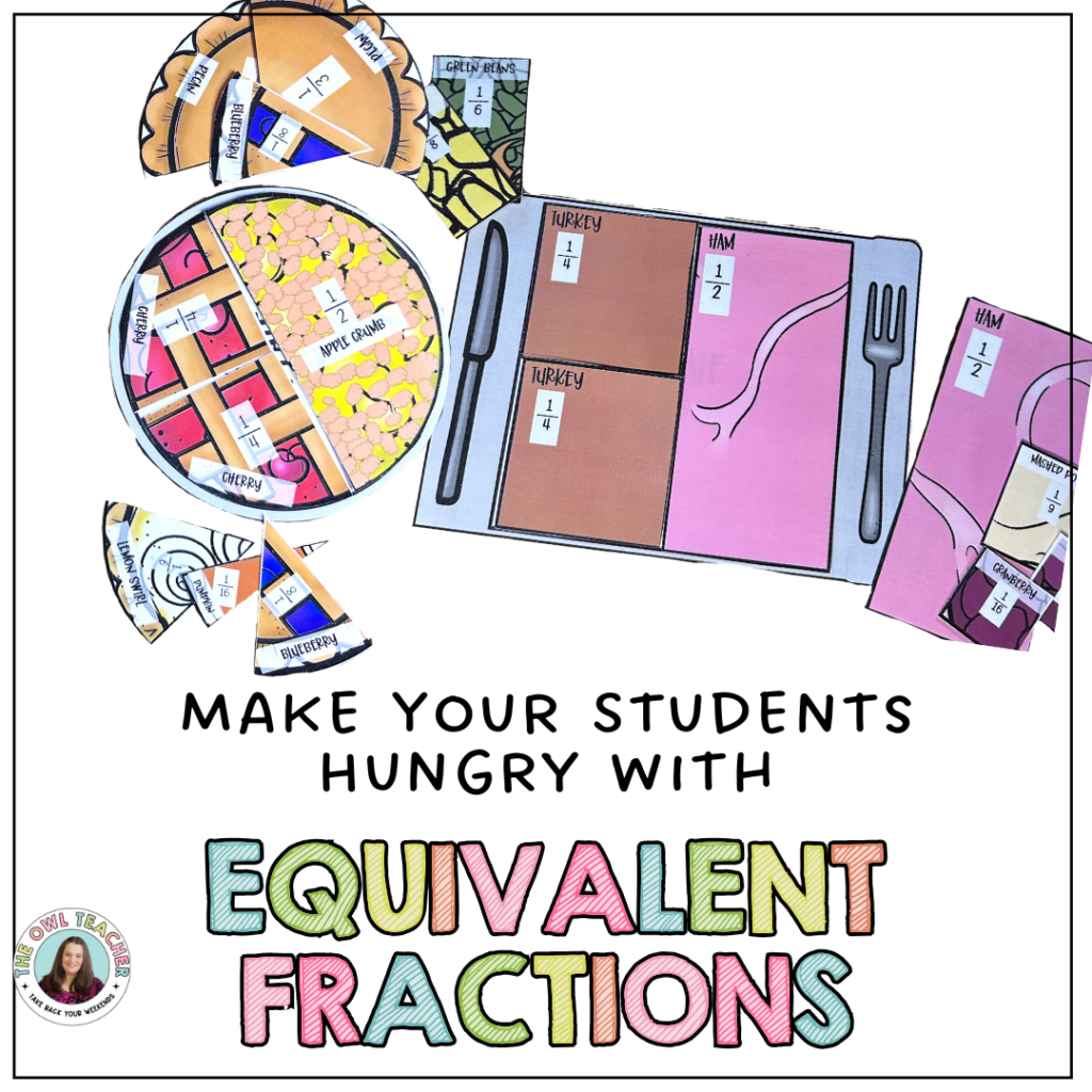 Satisfy Your Students Hunger with Equivalent Fractions Math - The Owl ...