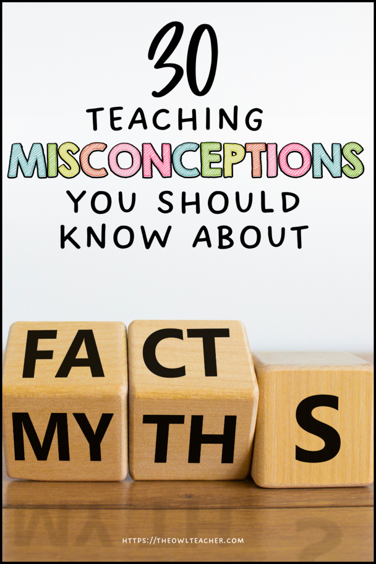 30 Teaching Misconceptions That You Should to Know About - The Owl Teacher