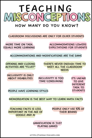 30 Teaching Misconceptions That You Should to Know About - The Owl Teacher