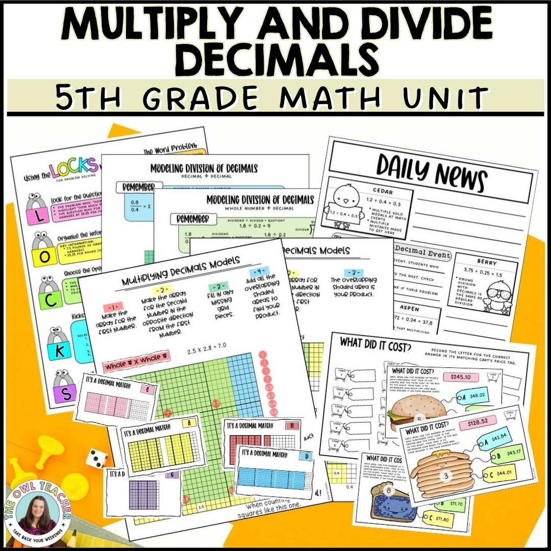 7 Powerful Steps to Scaffolding Decimal Division - The Owl Teacher