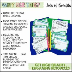 Cause and Effect Fast and Slow Earth Changes And Processes Task Cards ...