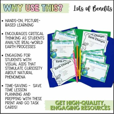 Cause and Effect Fast and Slow Earth Changes And Processes Task Cards ...