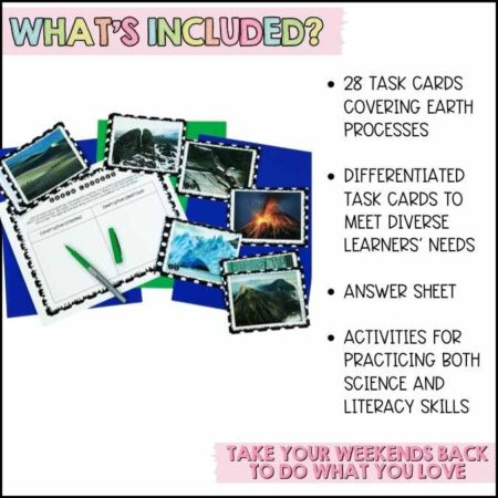 Cause and Effect Fast and Slow Earth Changes And Processes Task Cards ...