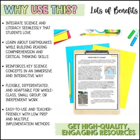Earthquakes Science Investigation Booklet Hands-On Lab & Vocabulary ...