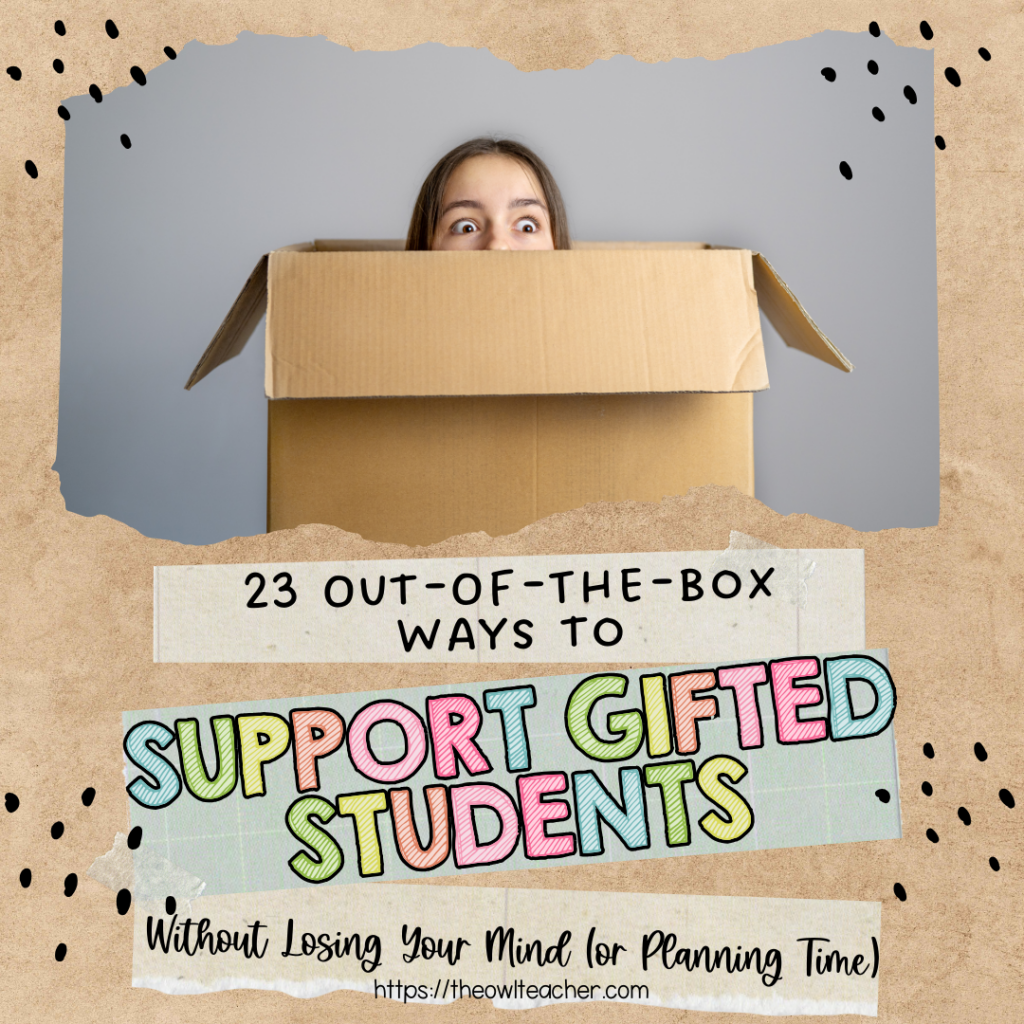23 Out-of-the-Box Ways to Support Gifted Students Without Losing Your ...