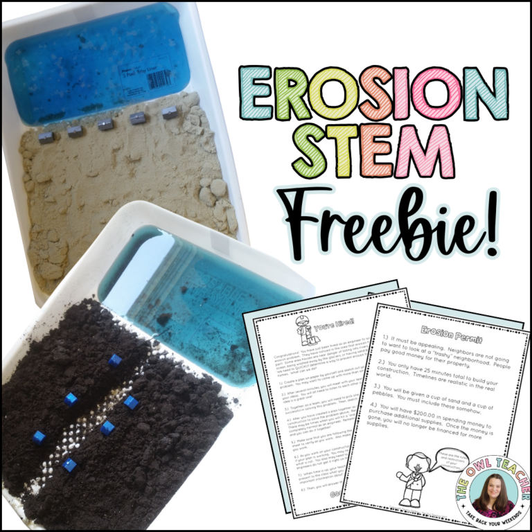 Erosion STEM Freebie - The Owl Teacher