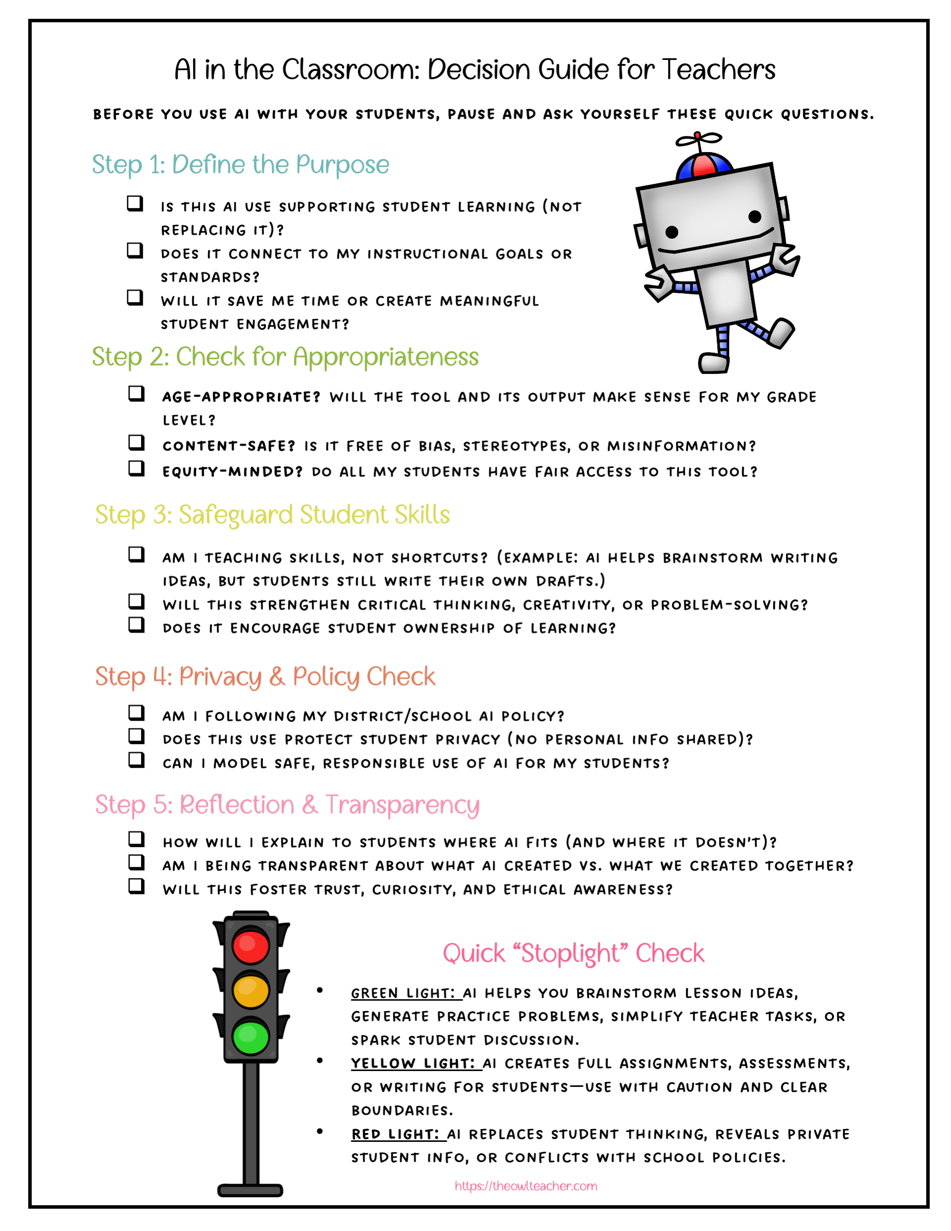 AI in the Classroom Guide - The Owl Teacher
