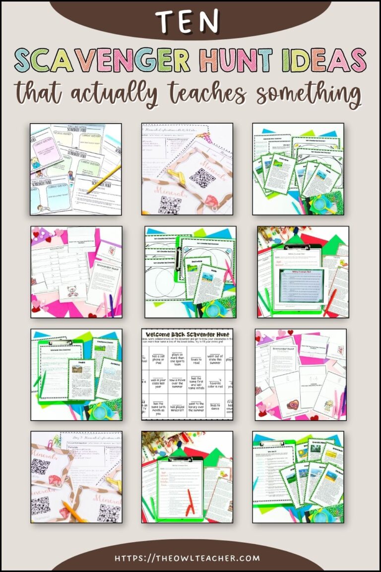 10 Scavenger Hunt Ideas That Actually Teaches Something - The Owl Teacher