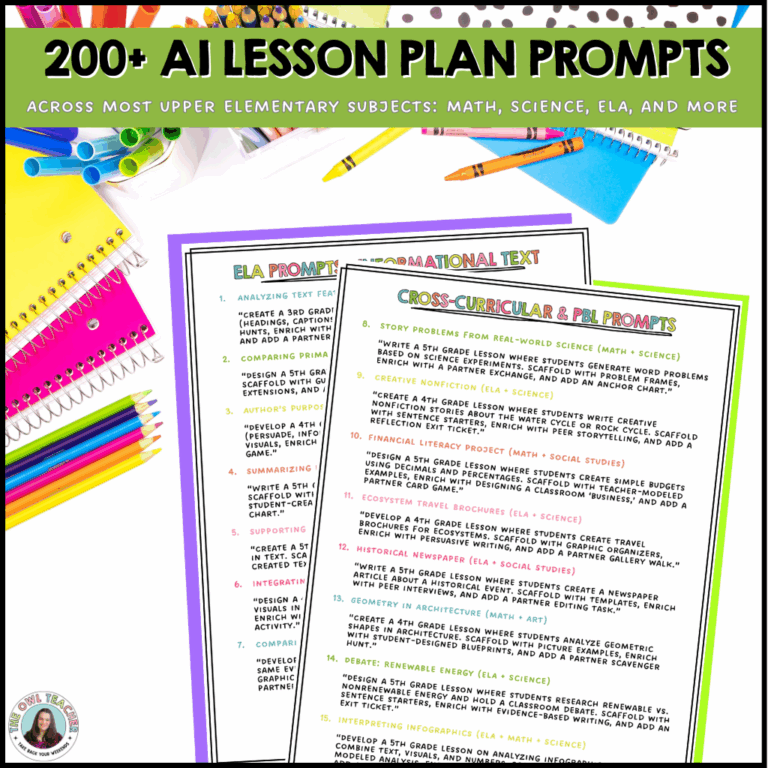 200+ AI Lesson Plan Prompts - The Owl Teacher
