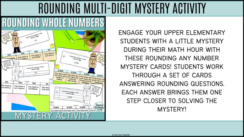 Rounding Multi-Digit Numbers up to the Millions Place Mystery Cards ...