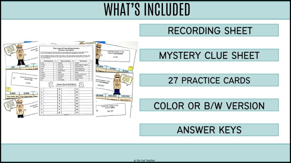 Rounding Multi-Digit Numbers up to the Millions Place Mystery Cards ...